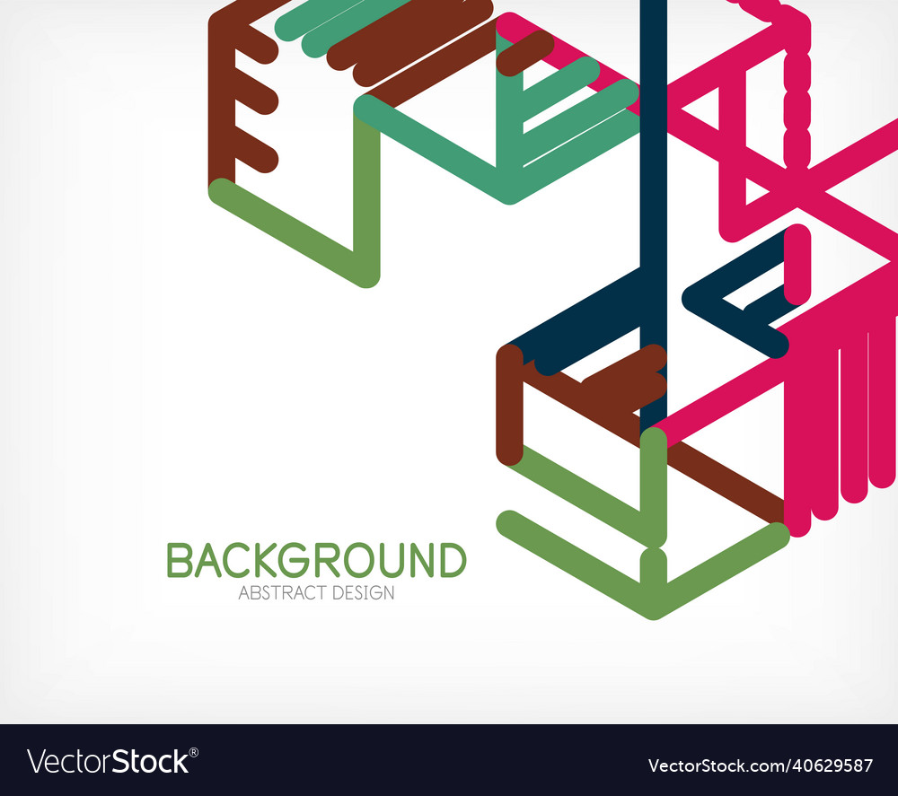 Abstract background color lines on white Vector Image