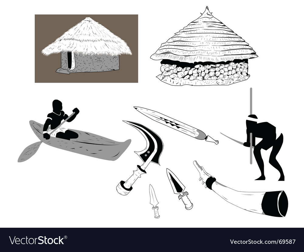 African lifestyle Royalty Free Vector Image - VectorStock