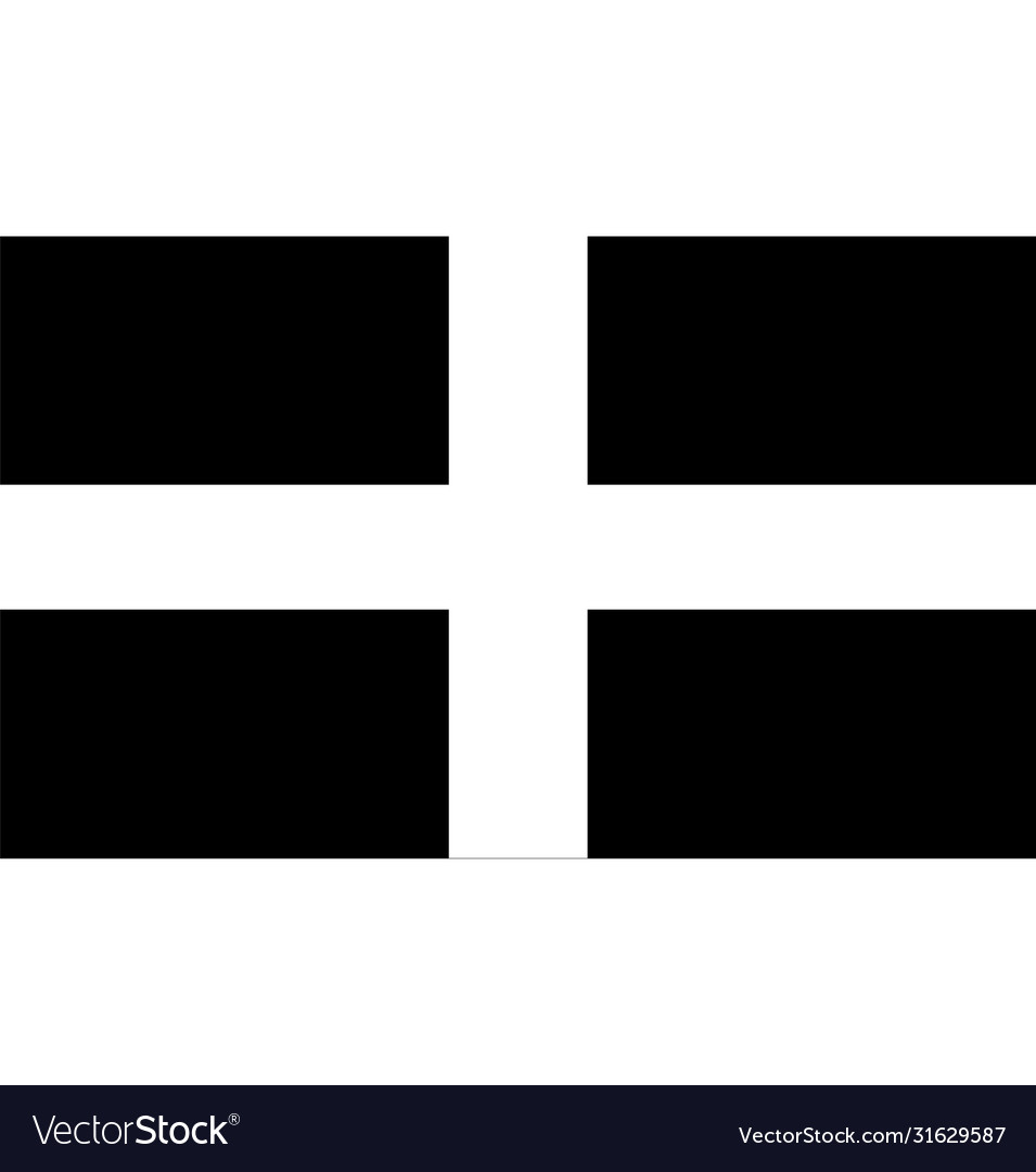 Flag cornwall Royalty Free Vector Image - VectorStock