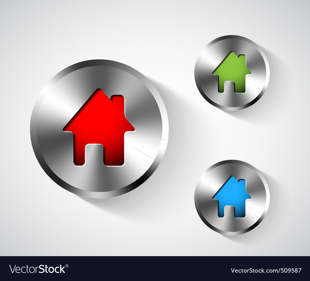 Home buttons Royalty Free Vector Image - VectorStock