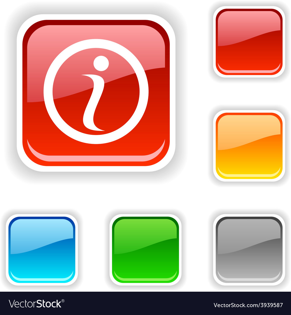 Info button Royalty Free Vector Image - VectorStock