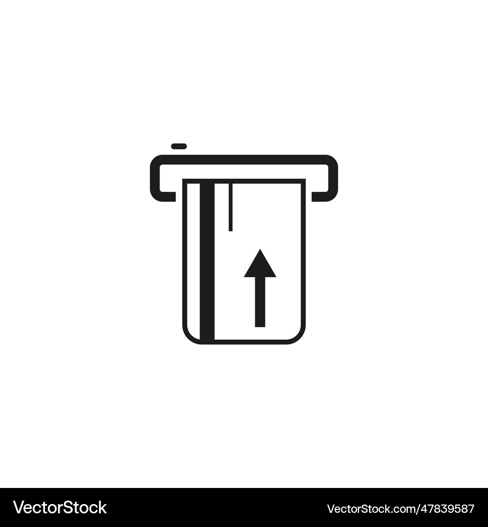Insert card icon credit debit atm gift card Vector Image