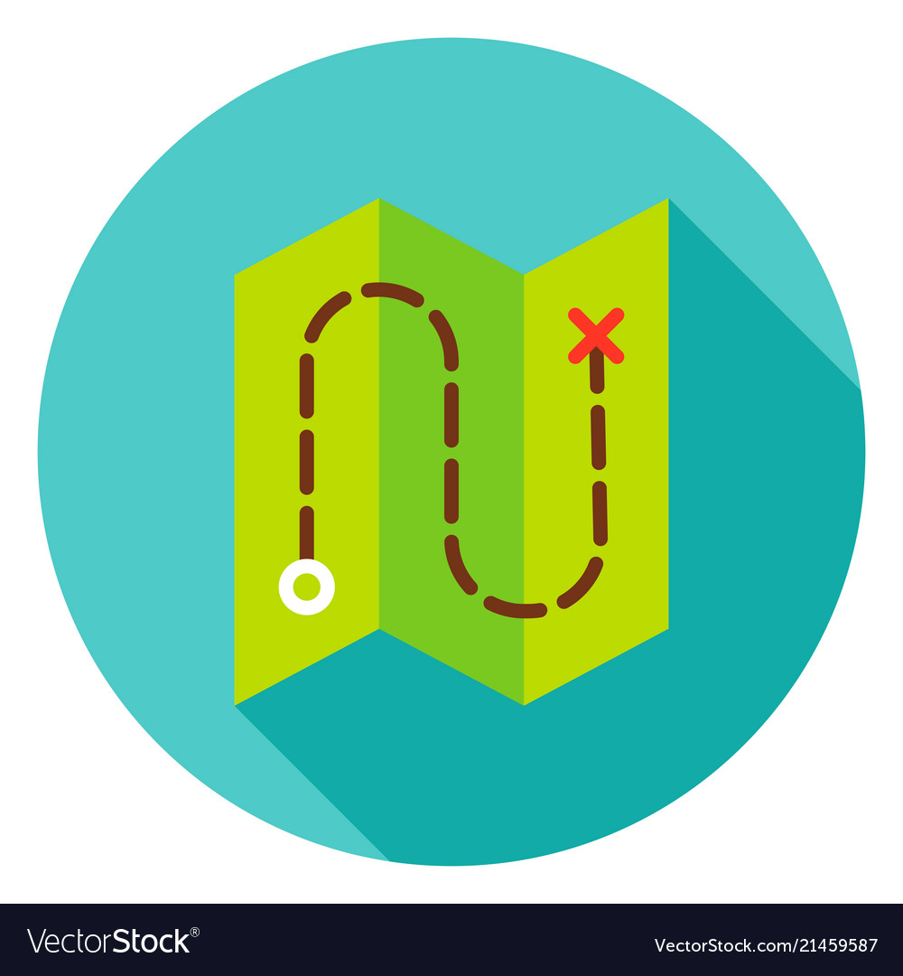 Map circle icon Royalty Free Vector Image - VectorStock