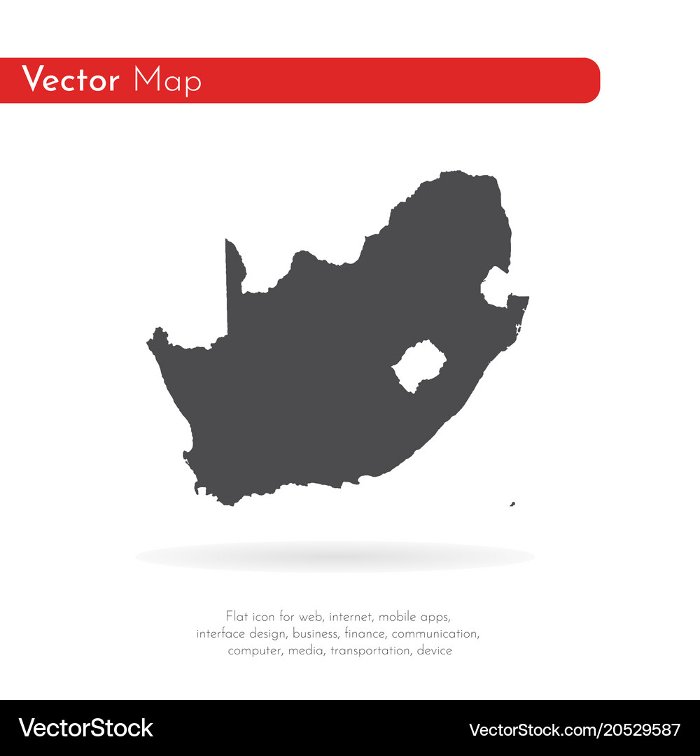 Map south africa isolated Royalty Free Vector Image