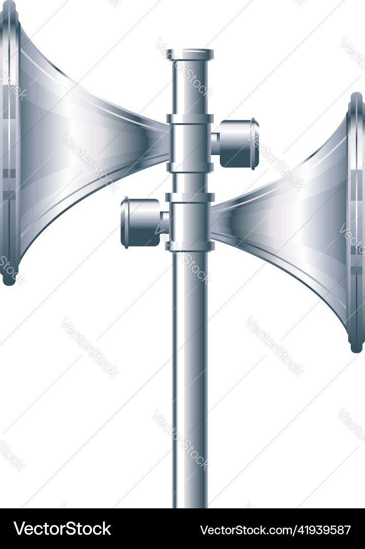Sirens of the alert system isolated Royalty Free Vector