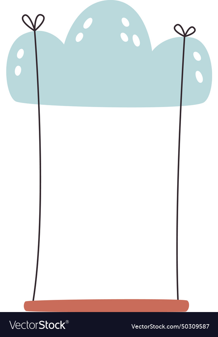 Swing on cloud Royalty Free Vector Image - VectorStock