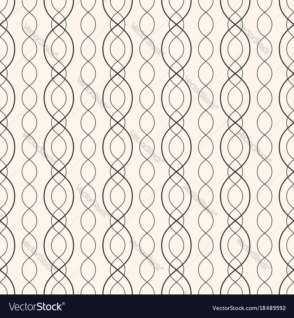 Abstract geometric seamless pattern curved lines Vector Image