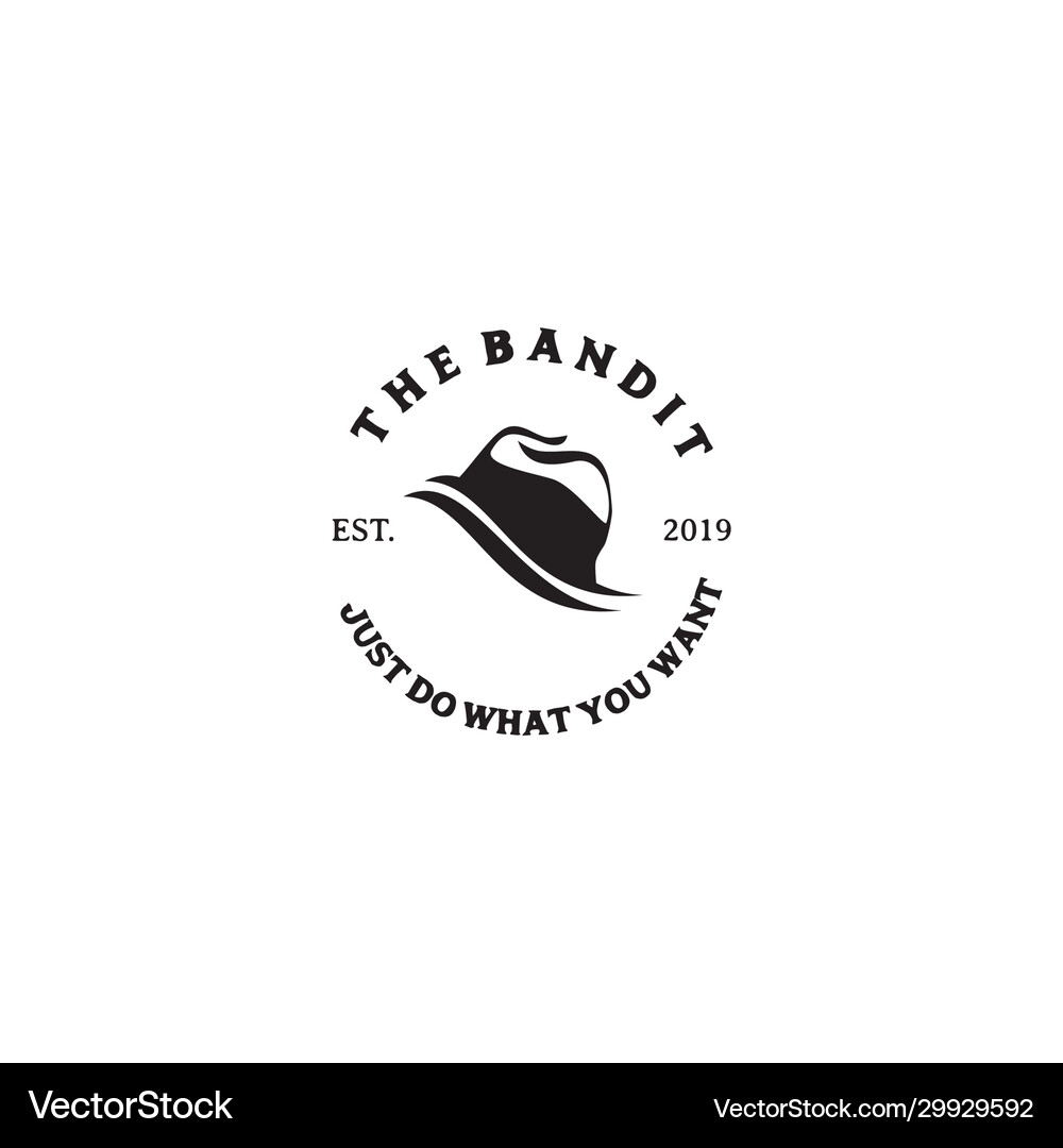 Bandit icon logo design inspiration template Vector Image