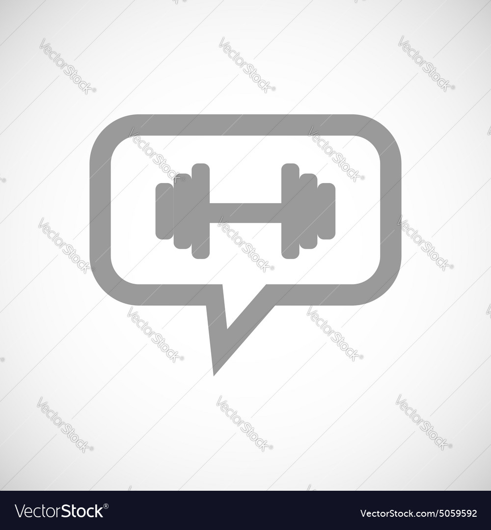Barbell grey message icon Royalty Free Vector Image Barbell grey message icon Royalty Free Vector Image