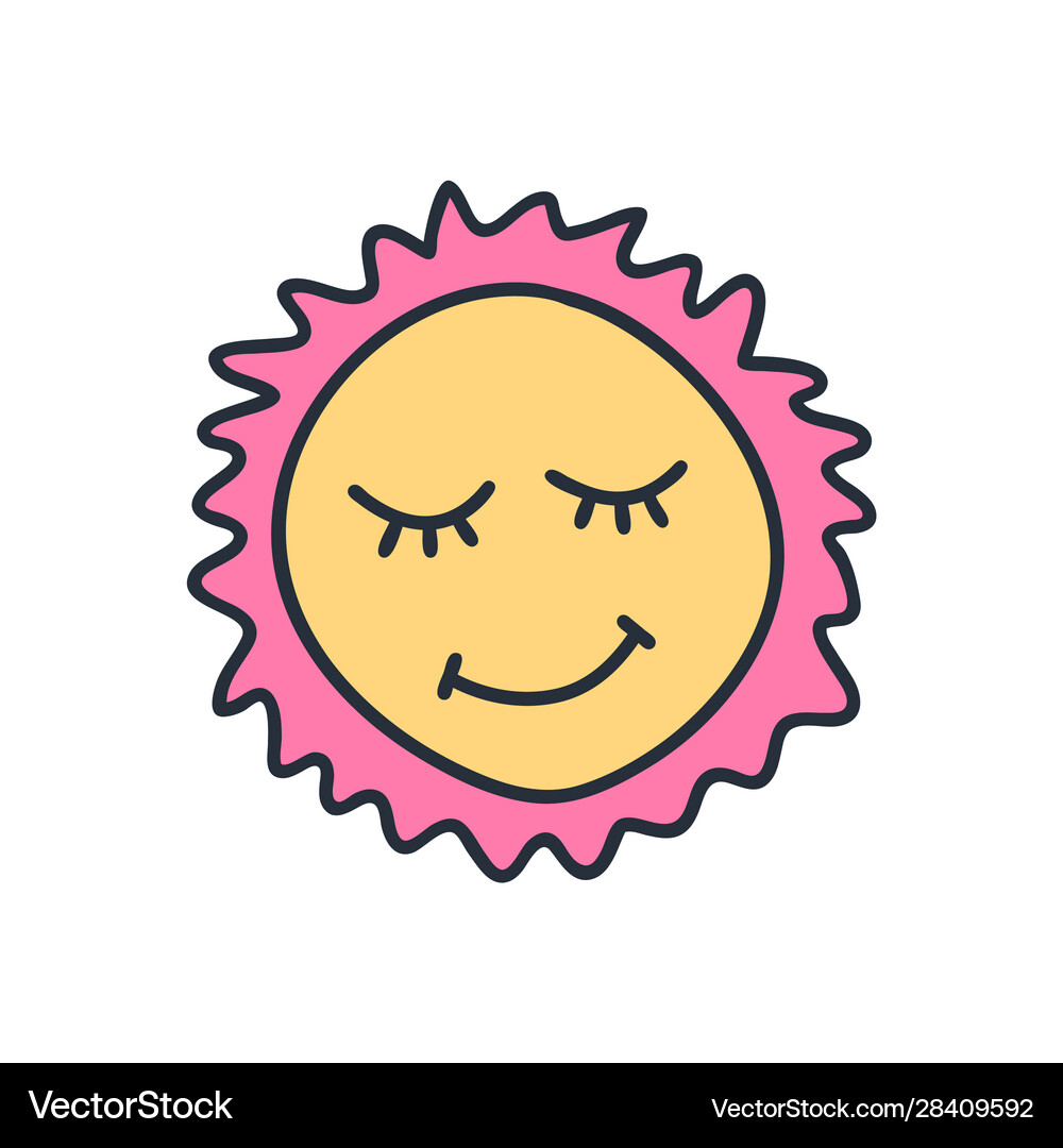 Drawing happy smiling sun funny greetings Vector Image
