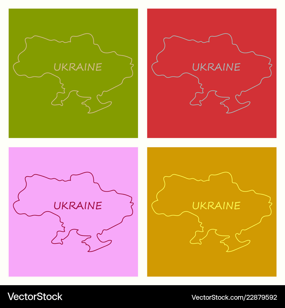 Flag map of ukraine Royalty Free Vector Image - VectorStock