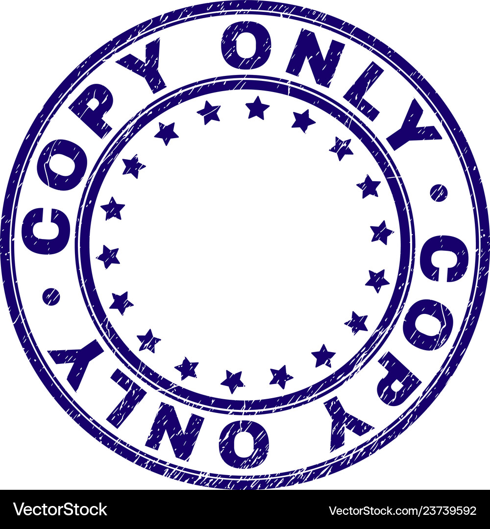 Grunge textured copy only round stamp seal Vector Image