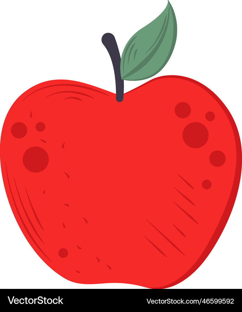 Juicy fruit apple eating and freshness Royalty Free Vector
