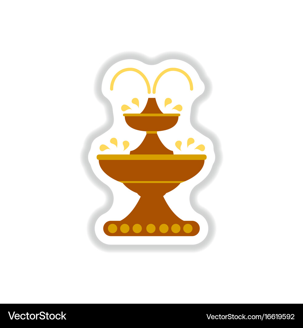 Label icon on design sticker collection fountain Vector Image
