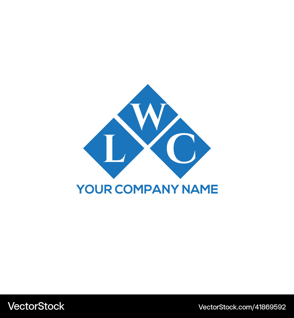 Lwc letter logo design on white background Vector Image