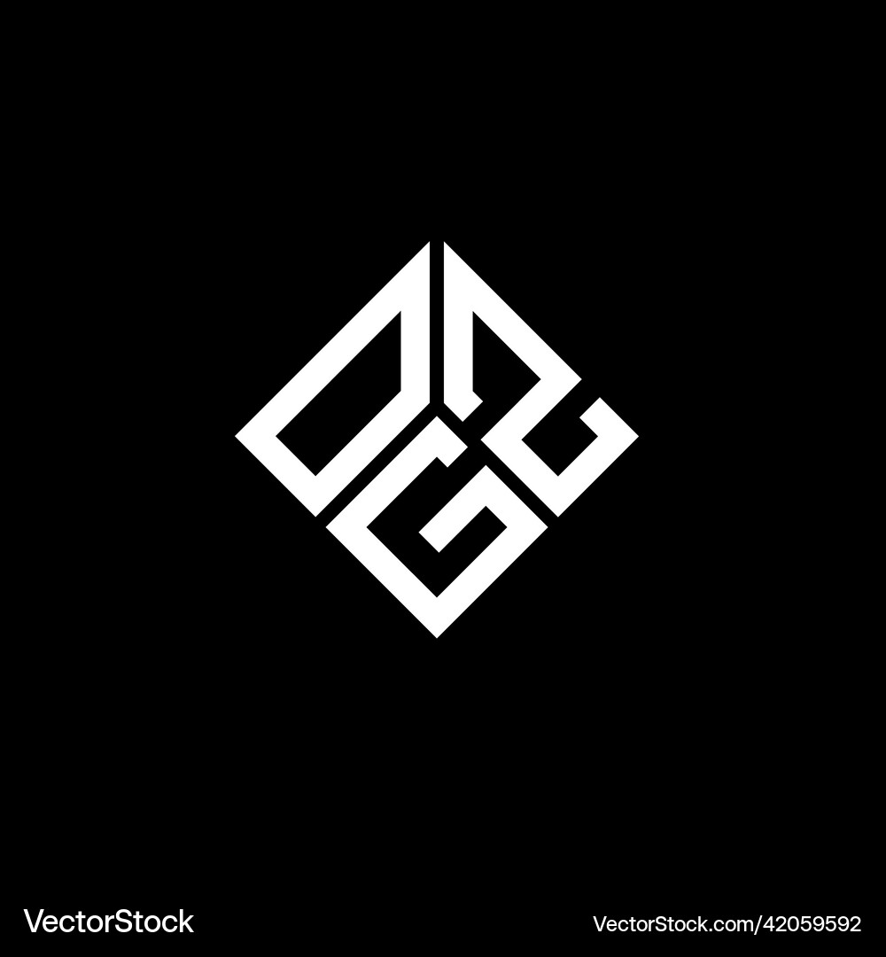 Ogz letter logo design on black background Vector Image