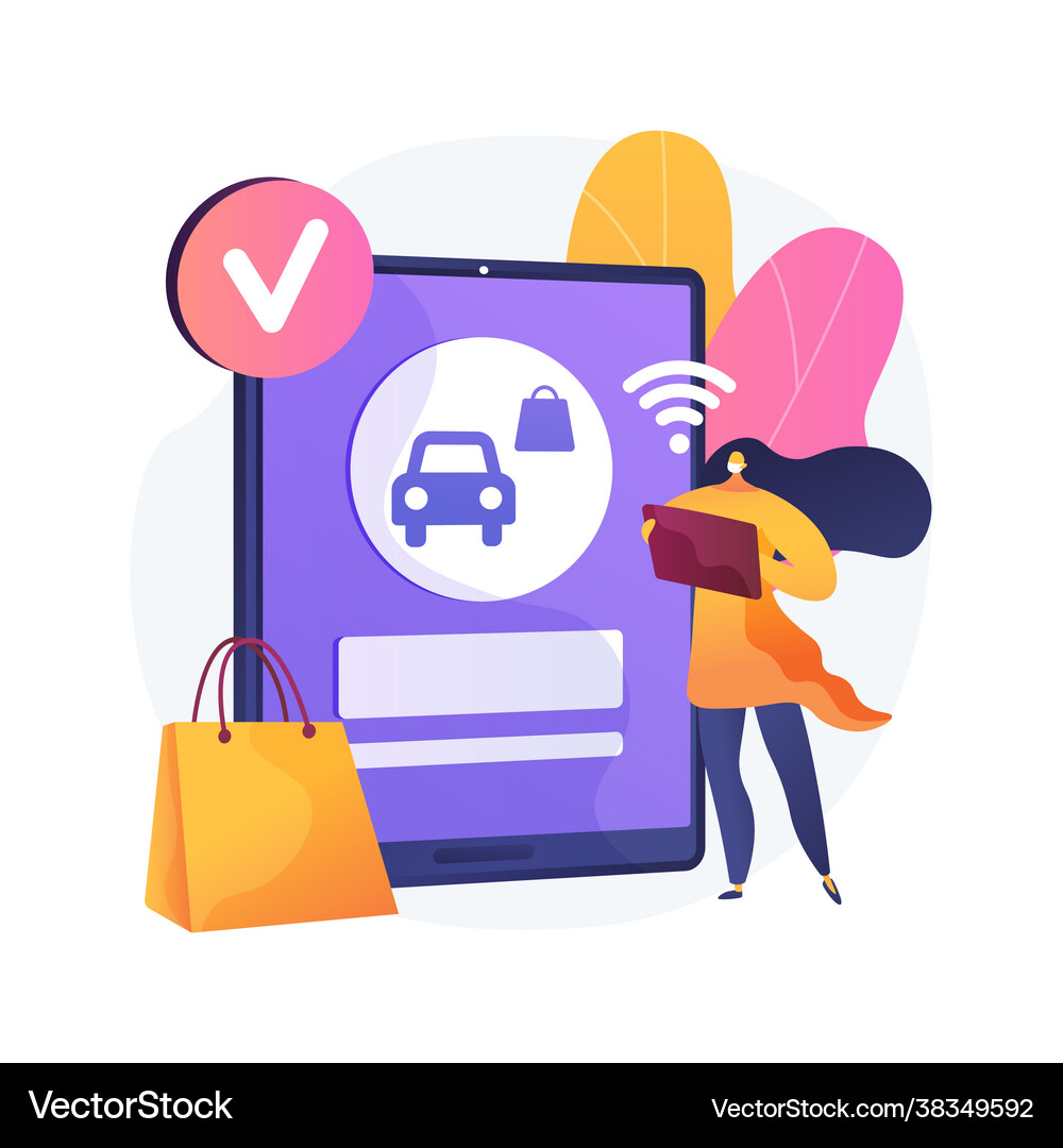 Place your curbside pickup order online abstract Vector Image