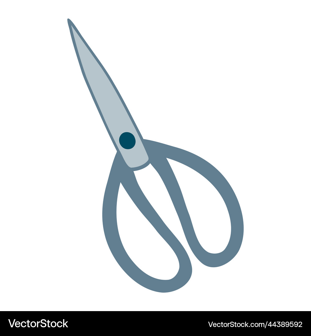 Sewing scissors icon in cartoon style hand drawn Vector Image