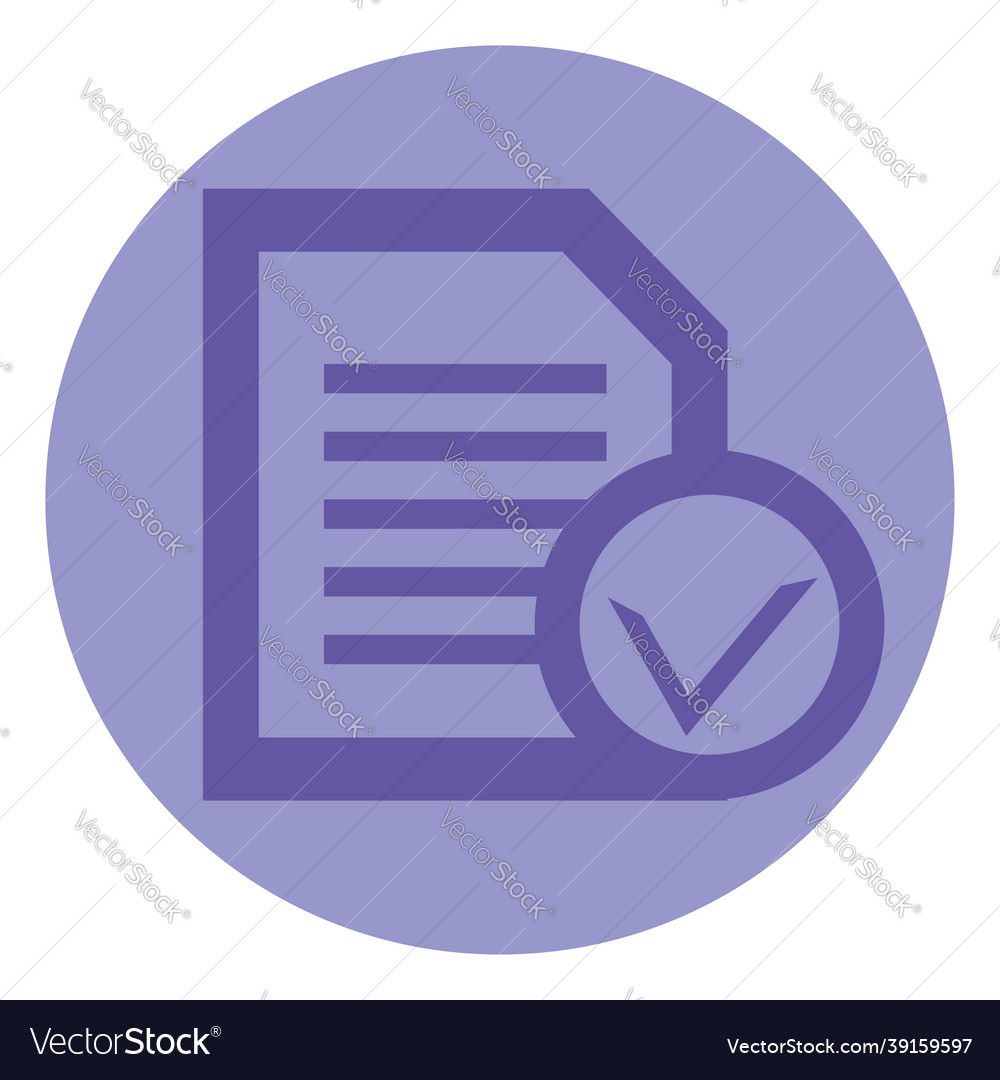 Approved document on a white background Royalty Free Vector