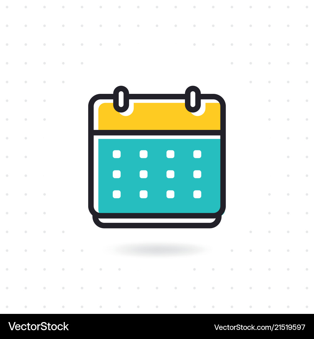 Calendar flat icon Royalty Free Vector Image - VectorStock