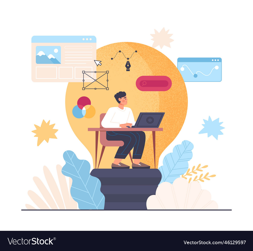 Content creation concept Royalty Free Vector Image