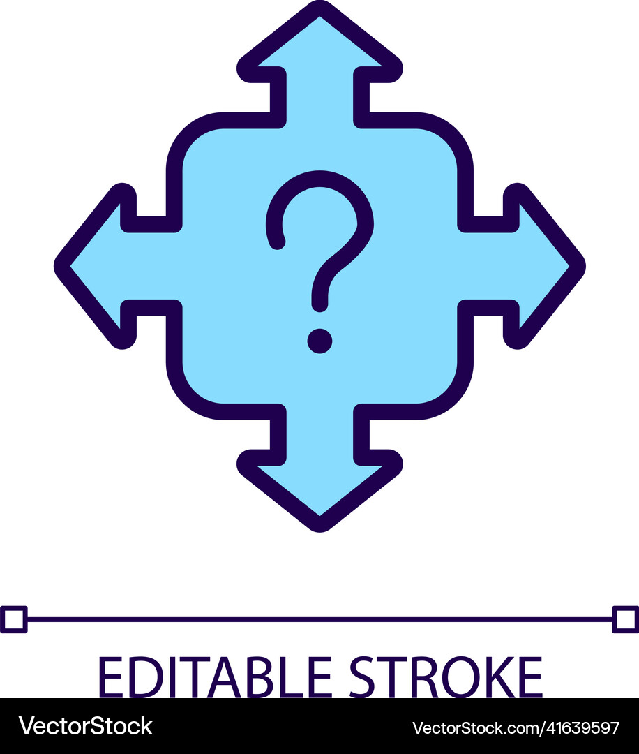 Direction rgb color icon Royalty Free Vector Image