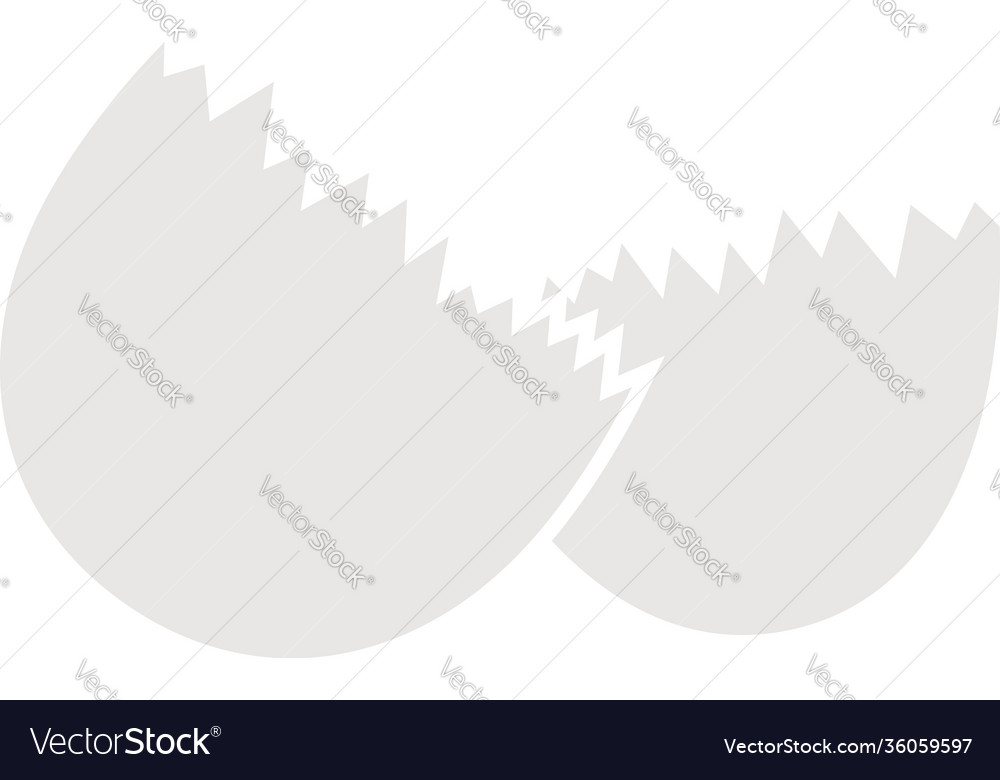 Empty egg shell icon Royalty Free Vector Image