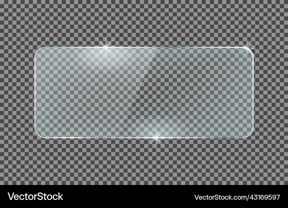 Glass plate isolated on a transparent background Vector Image