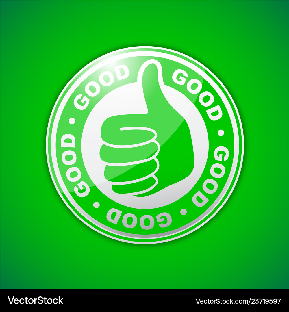Good thumbs up icon Royalty Free Vector Image - VectorStock
