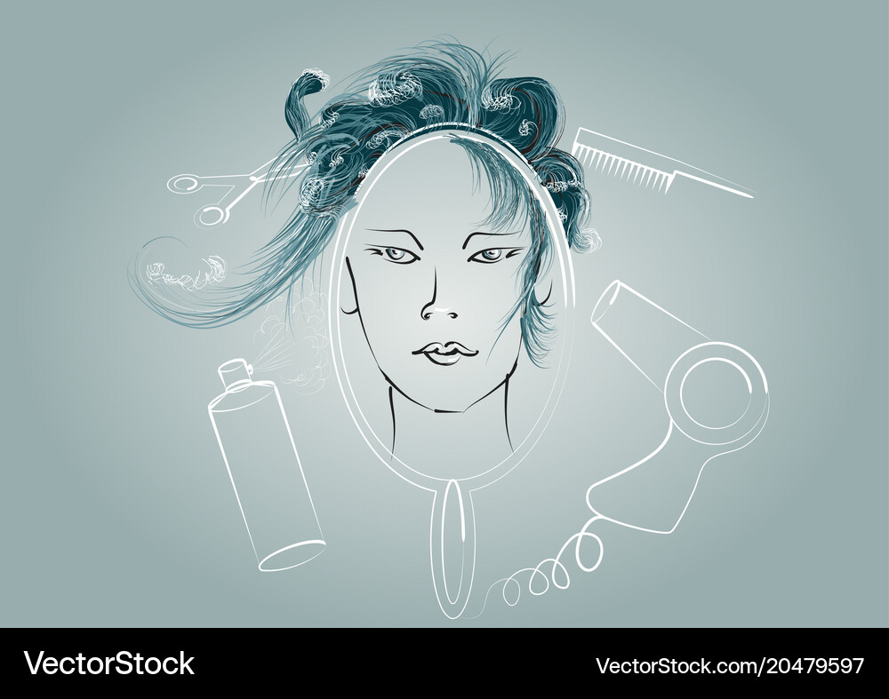Hairdressing salon Royalty Free Vector Image - VectorStock