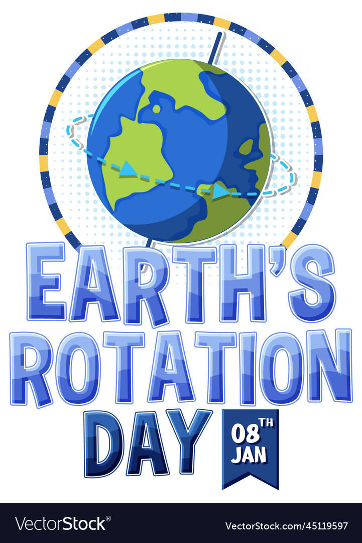 Happy earths rotation day banner design Royalty Free Vector