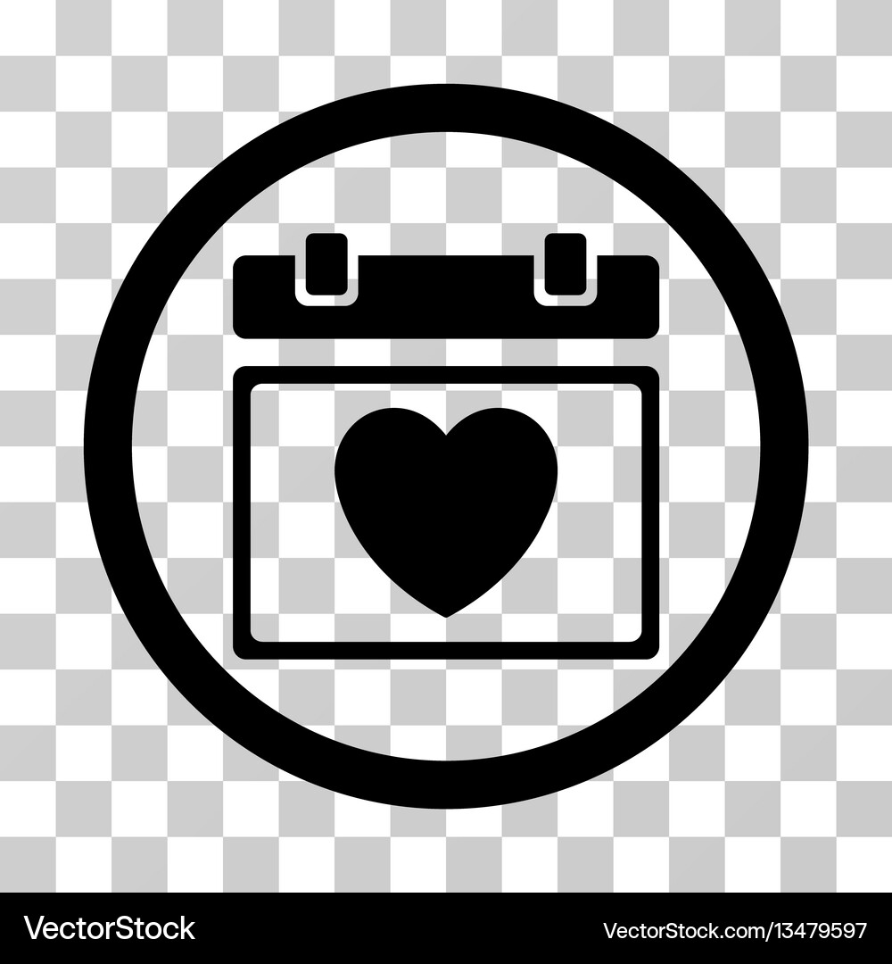 Lovely calendar date rounded icon Royalty Free Vector Image