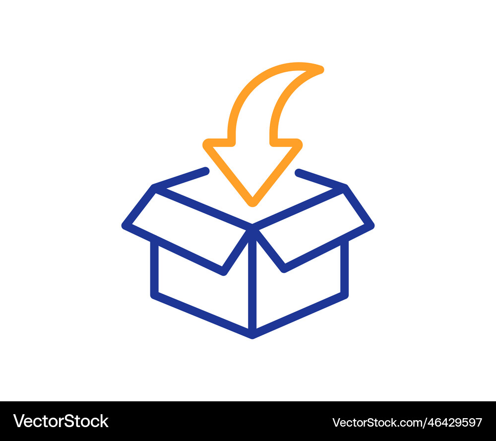 Moving service line icon packing things sign Vector Image