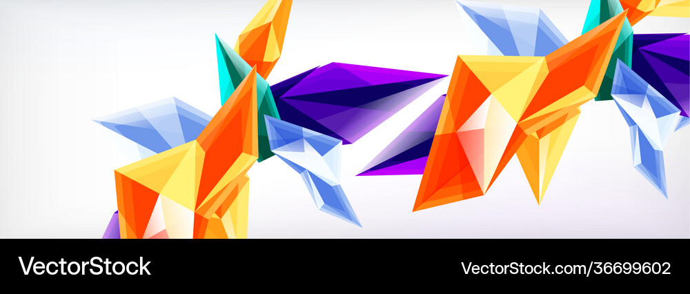 3d triangles and pyramids abstract Royalty Free Vector Image