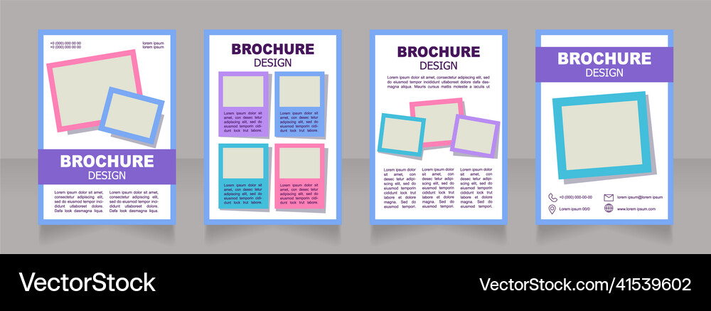 Art and education blank brochure design Royalty Free Vector