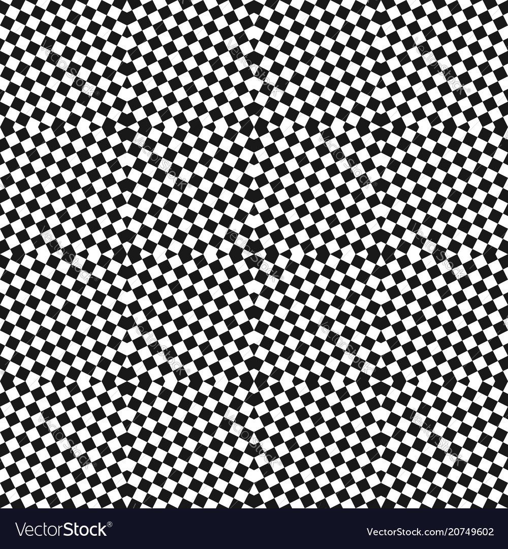Checkered seamless pattern optical art texture Vector Image