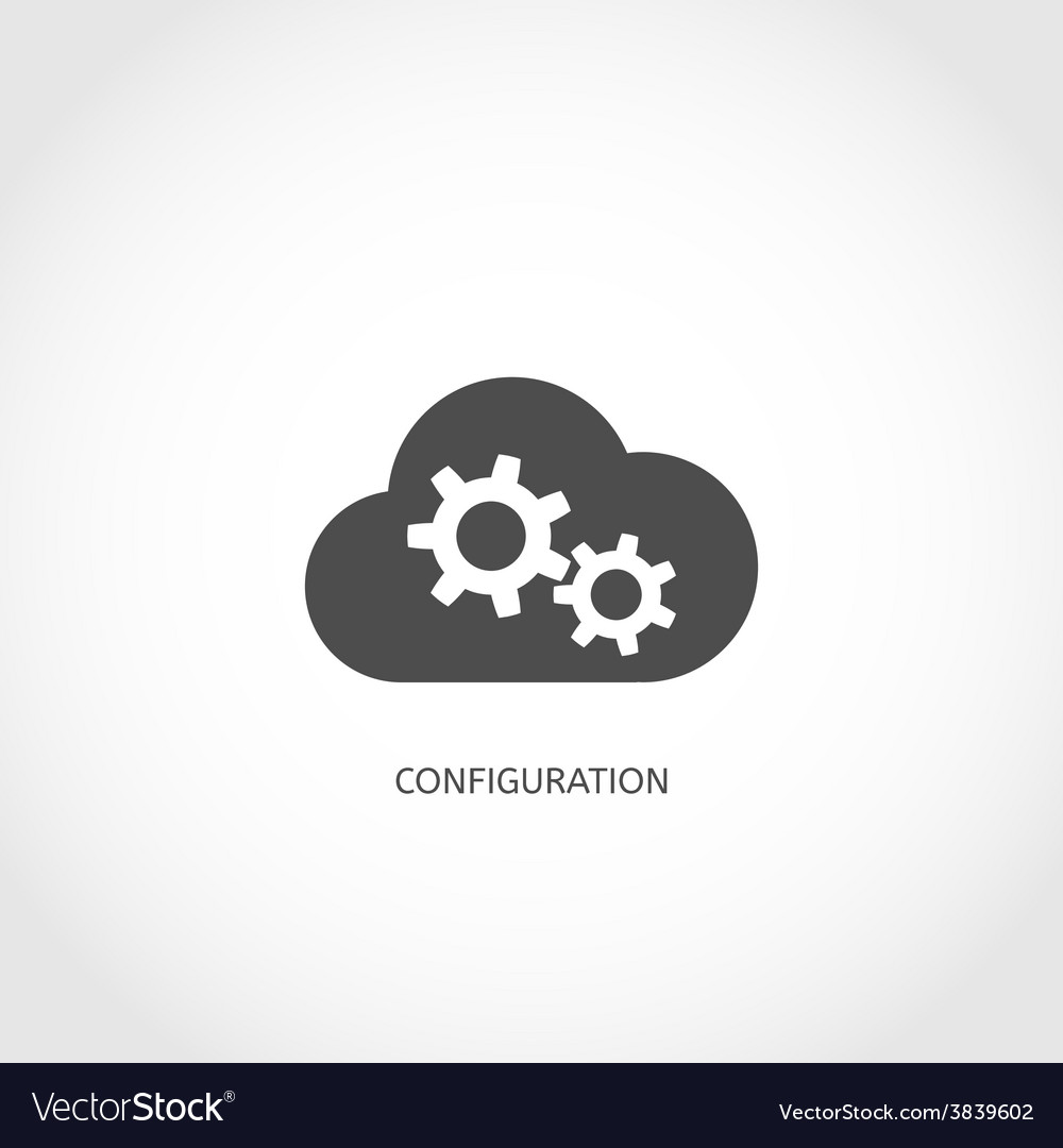 Database configuration icon Royalty Free Vector Image