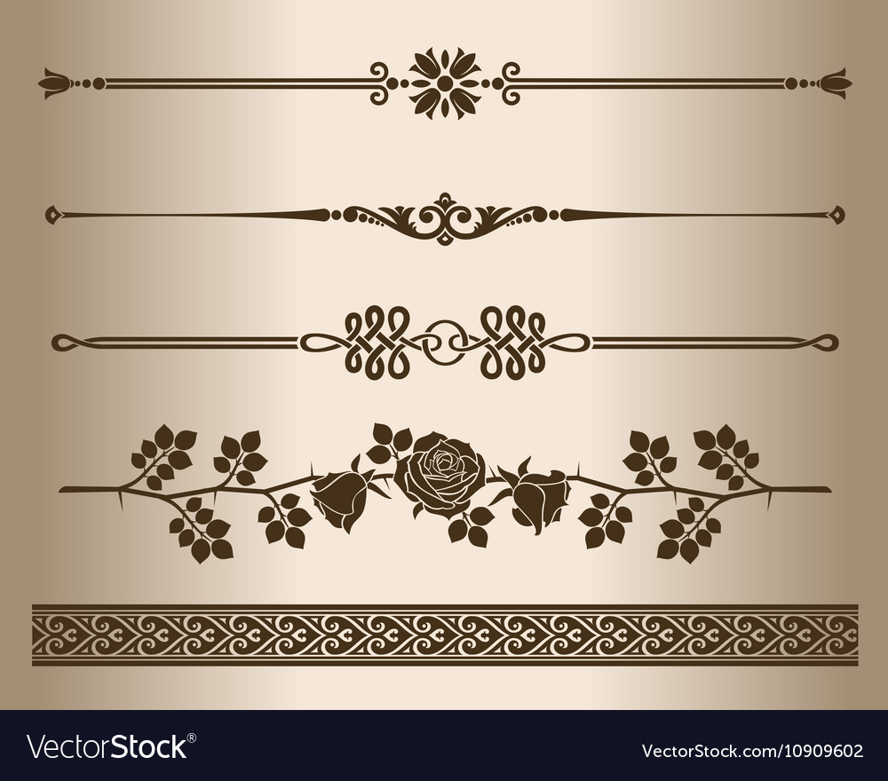 Decorative lines Royalty Free Vector Image - VectorStock