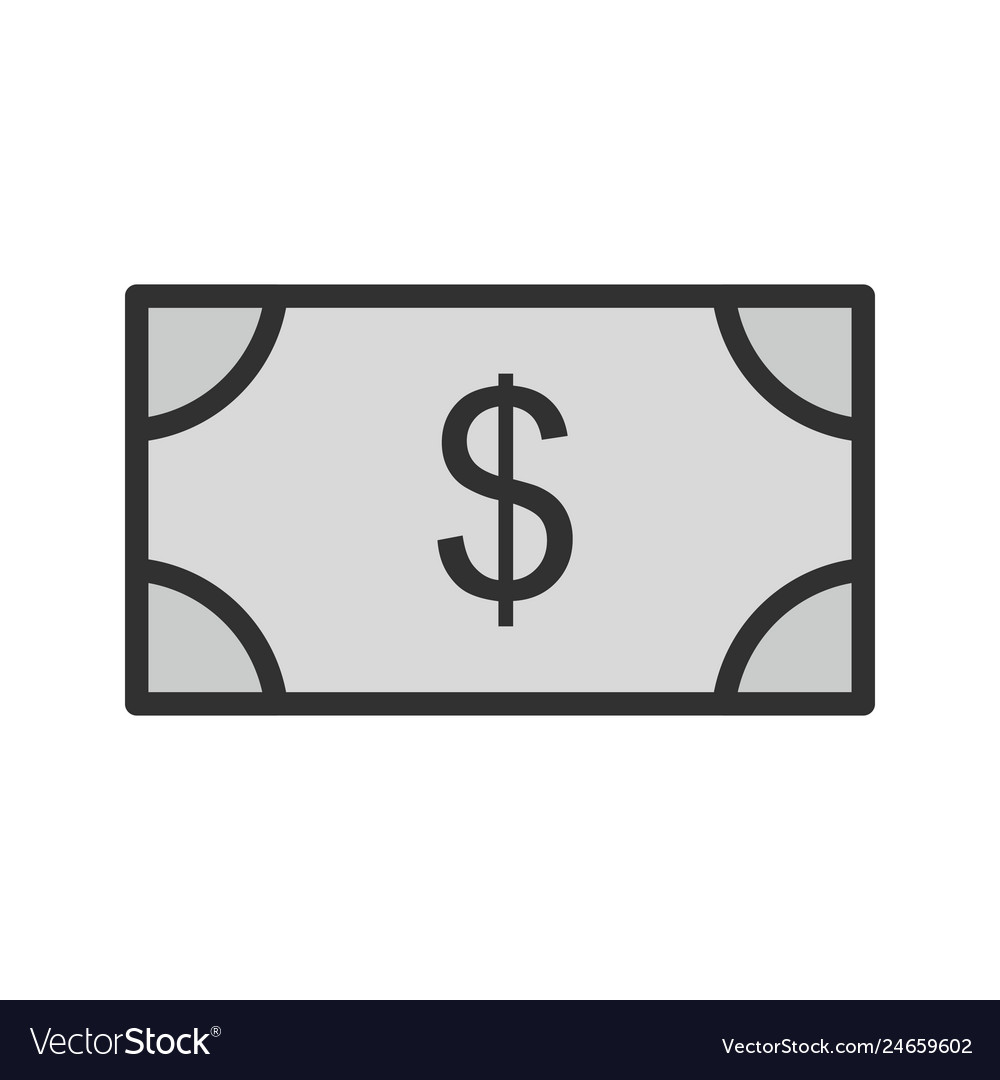 Dollar note icon Royalty Free Vector Image - VectorStock