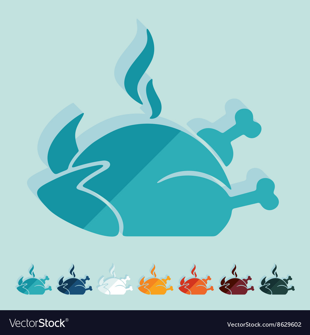 Flat design chicken Royalty Free Vector Image - VectorStock