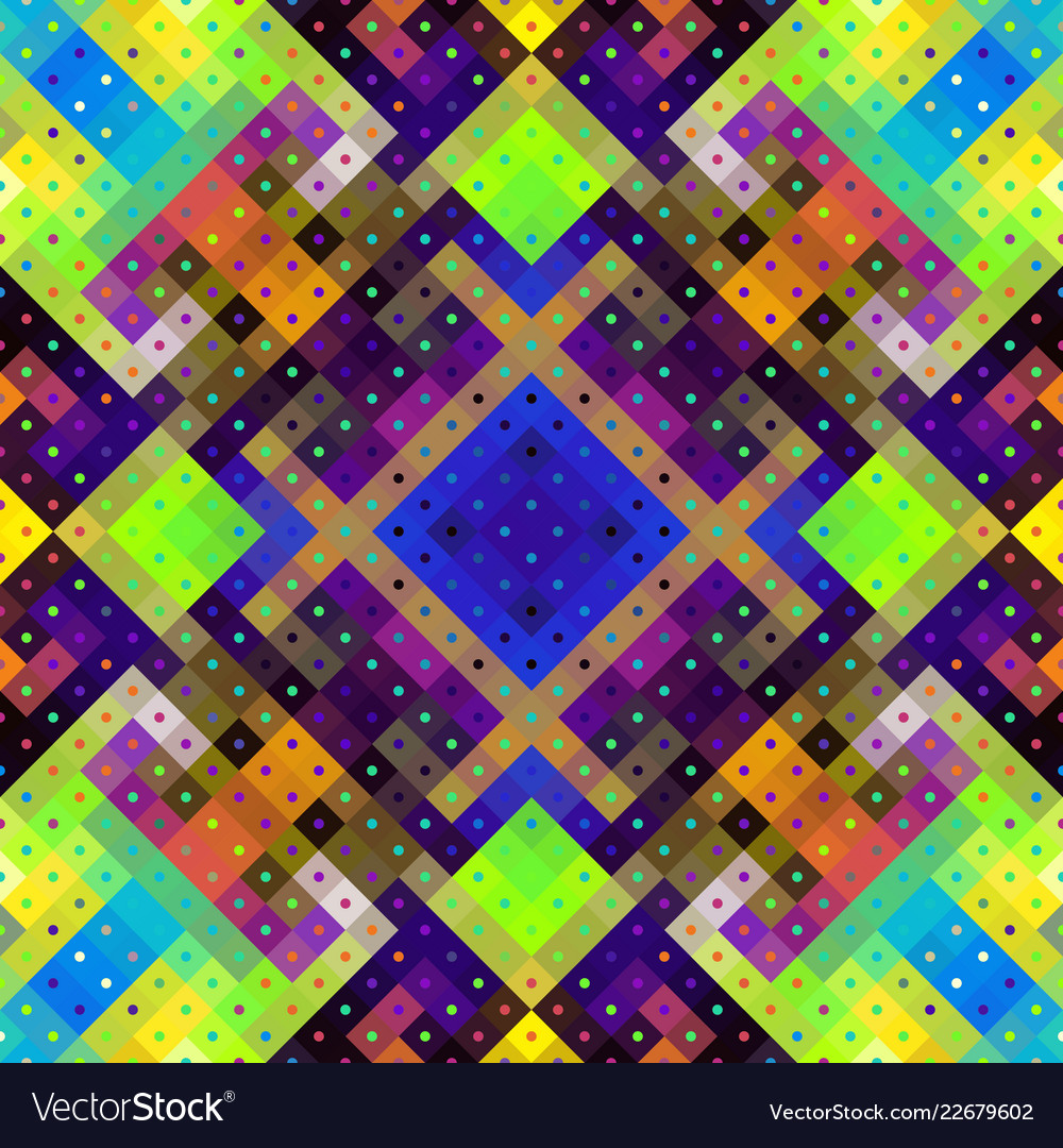 Geometric abstract symmetric pattern in pixel art Vector Image