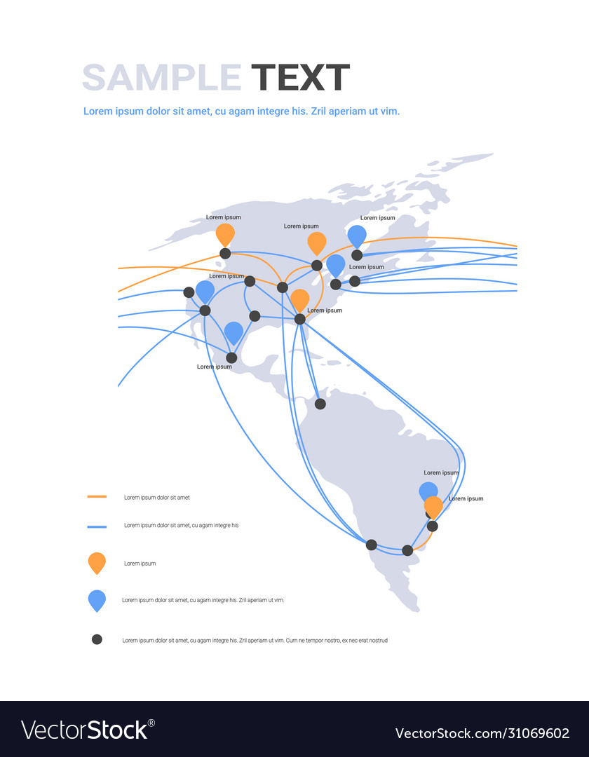 Global network cable connections and information Vector Image Global network cable connections and information Vector Image