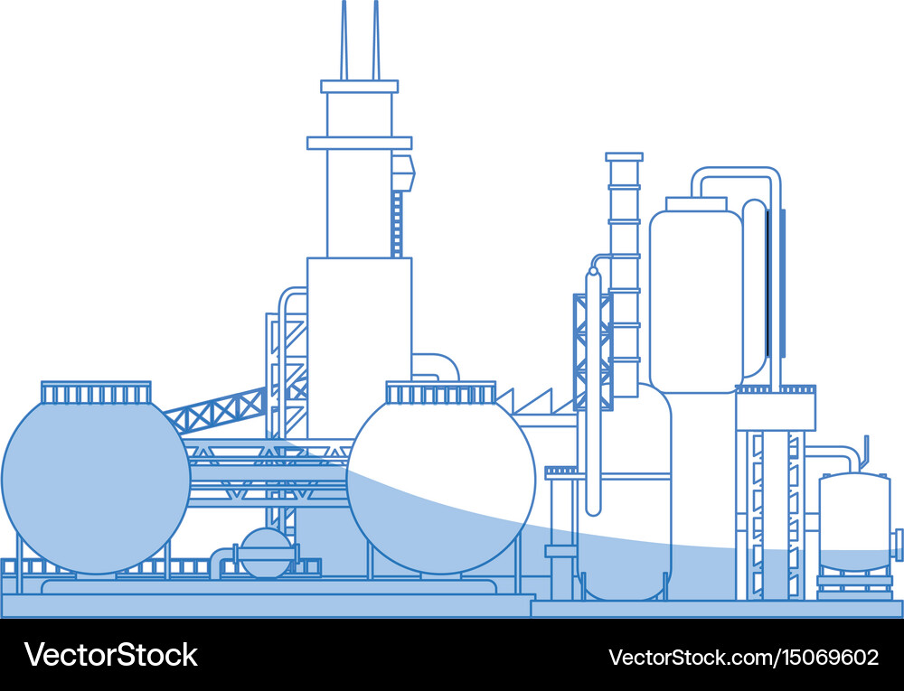 Industrial plant machinery Royalty Free Vector Image