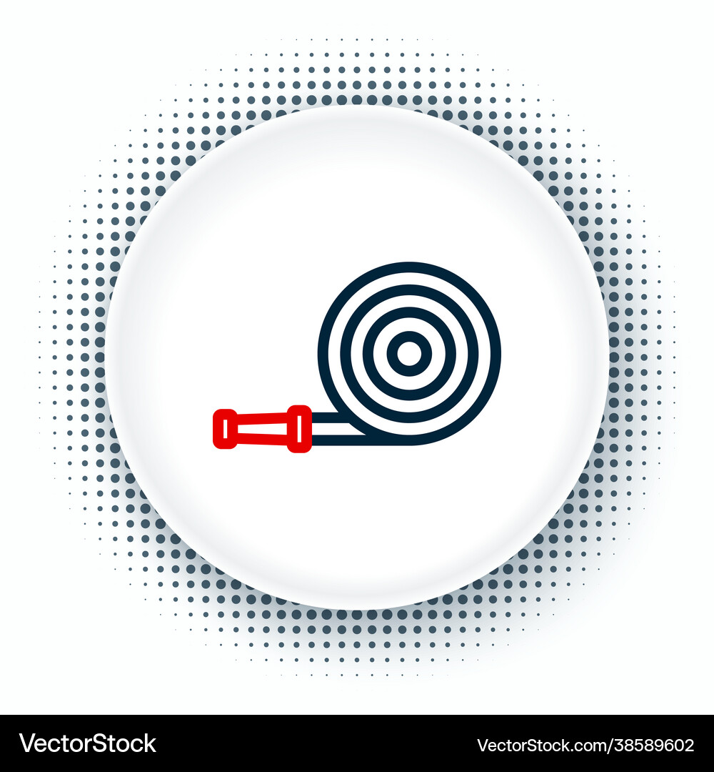 Line fire hose reel icon isolated on white Vector Image