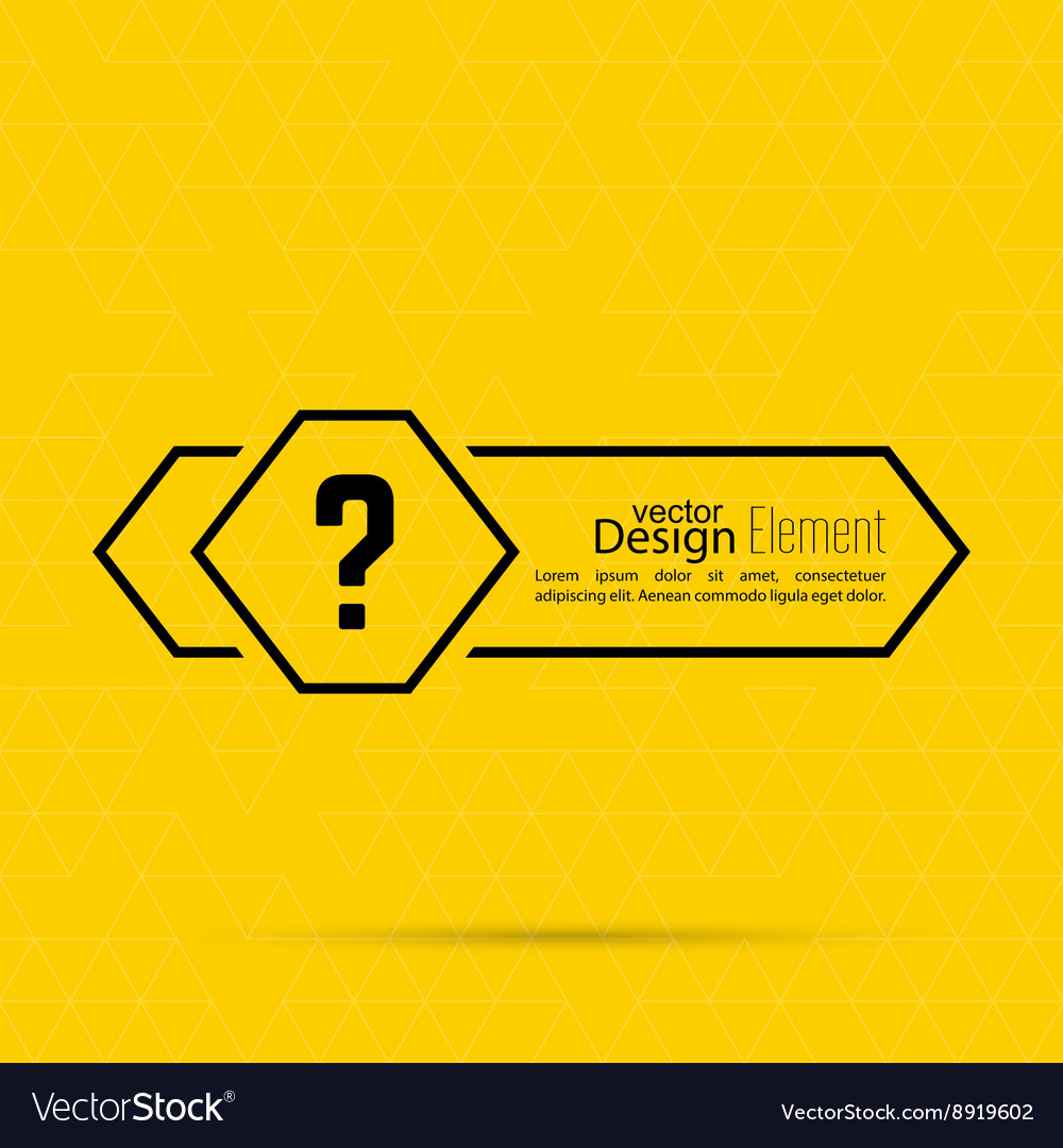 Question mark blank template Royalty Free Vector Image