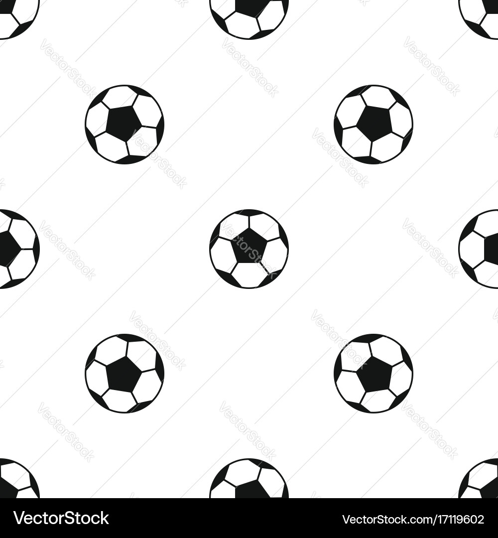 Soccer ball pattern seamless black Royalty Free Vector Image