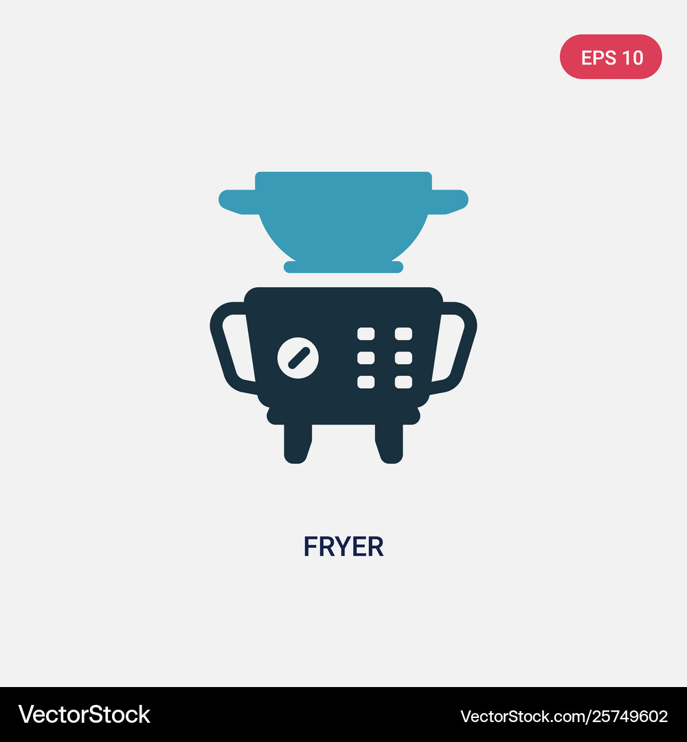 Two color fryer icon from technology concept Vector Image