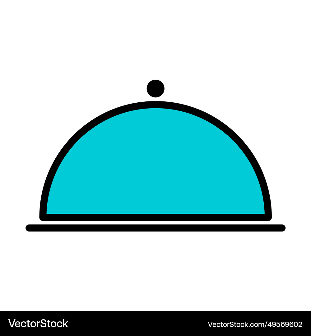 Waiter tray icon dish menu restaurant web symbol Vector Image