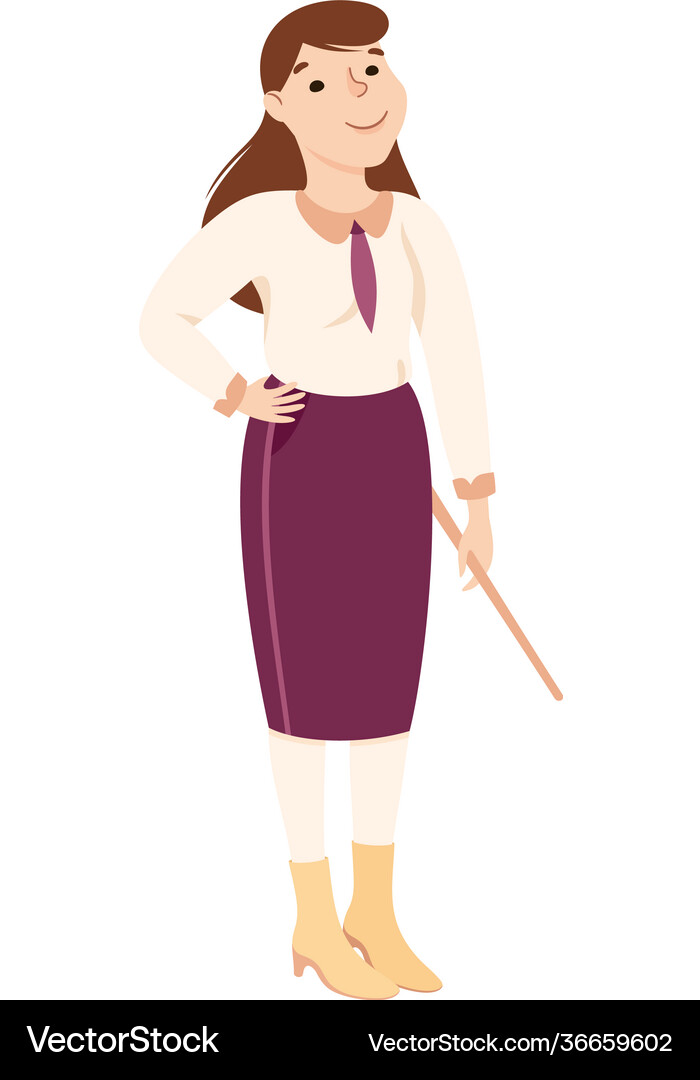 Woman school teacher or educator standing Vector Image