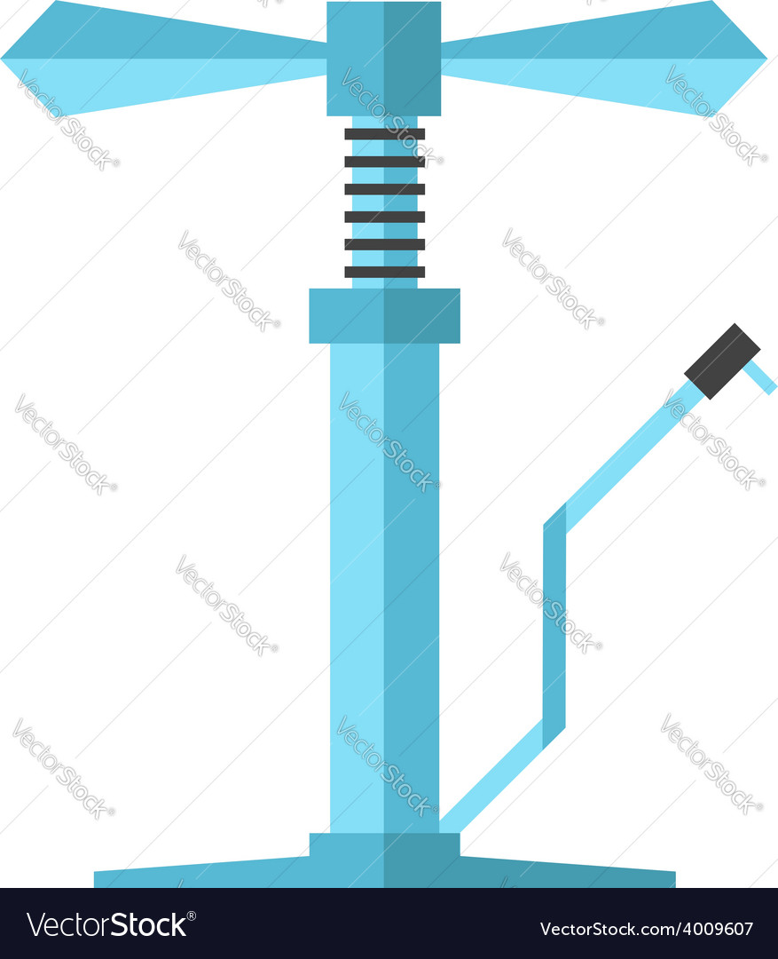 Angular blue bicycle pump Royalty Free Vector Image